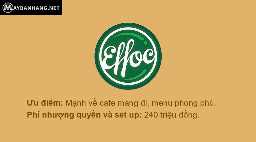 GIÁ NHƯỢNG QUYỀN THƯƠNG HIỆU CỦA 9 CHUỖI CAFE LỚN NHẤT VIỆT NAM 2017